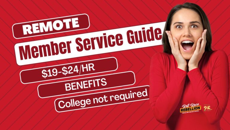 Remote Member Service Guide: $19-$24/Hr.