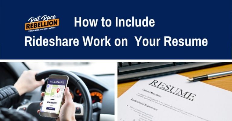 Your Work from Home Resume: How to Include Rideshare Work on Your ...