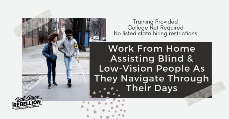Work from Home Assisting Blind & Visually Impaired People With Daily ...