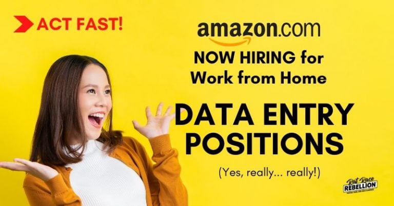 Data Entry Positions With AMAZON! Act Fast! - Rat Race Rebellion