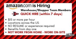 QUICK HIRE - Amazon is Hiring Shopper Team Members - NOT an At Home Job ...