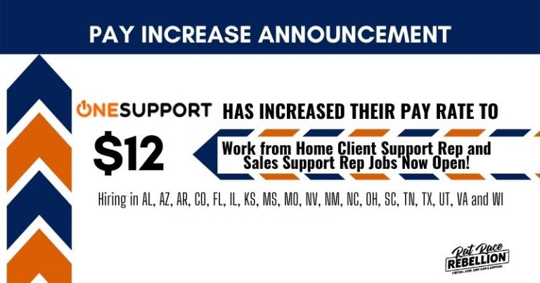 OneSupport Has Raised Their Pay Rate - Work from Home Customer Care ...