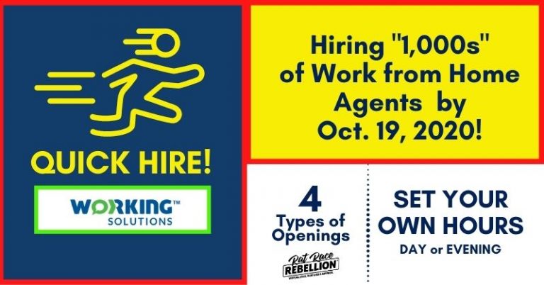 QUICK HIRE: THOUSANDS of Work from Home Positions Now Available With ...