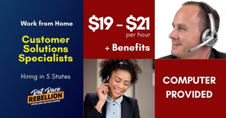$19-$21/Hr, Computer Provided - Work from Home Customer Solutions ...