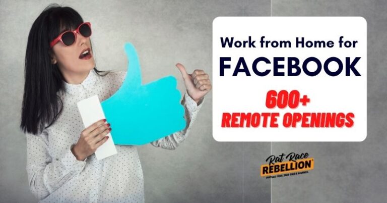 Work from Home for Facebook - 600+ Remote Jobs Posted - Rat Race Rebellion