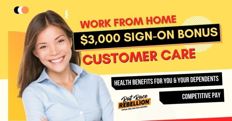 $3,000 Sign-On Bonus, Work from Home Anywhere in the US – Customer Care ...