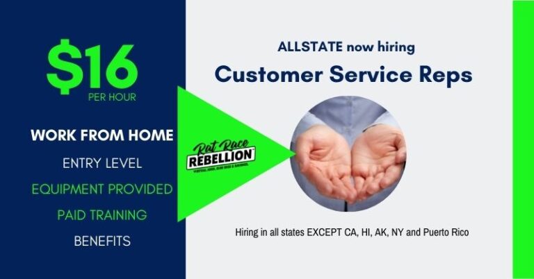Entry Level! $16/Hr, Computer Provided – Work from Home For Allstate ...