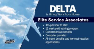 Delta is Hiring Work from Home Elite Service Associates - Benefits and ...