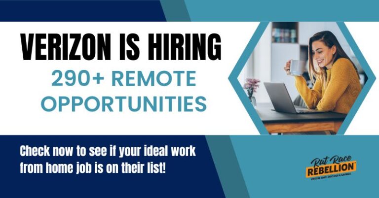290+ Work from Home Jobs with Verizon - Rat Race Rebellion