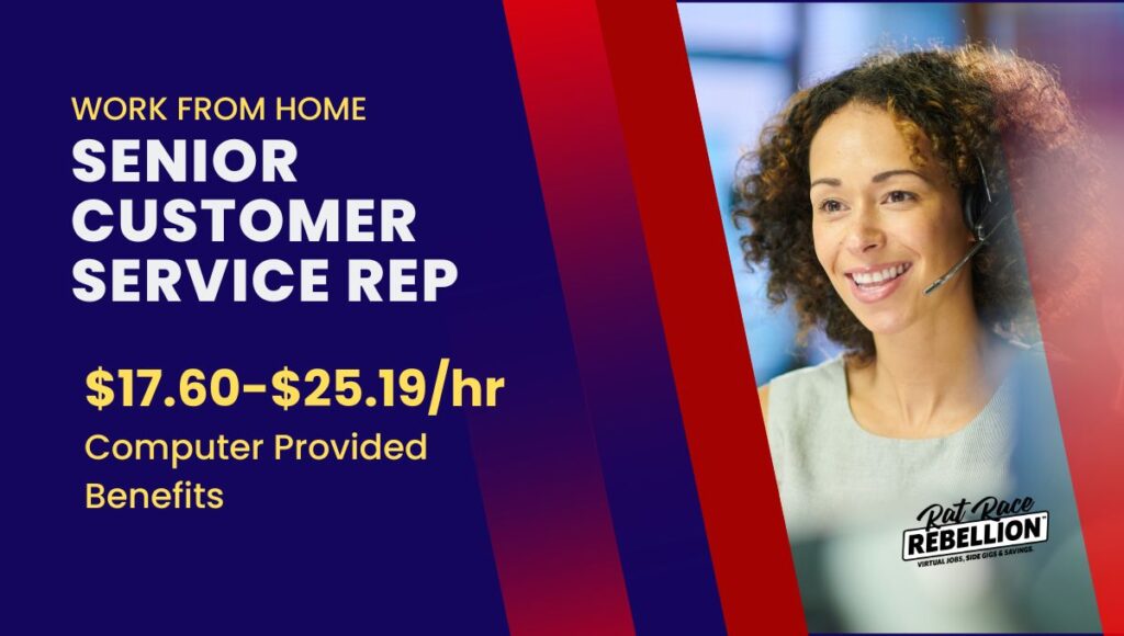 $17.60-$25.19/Hr., Computer Provided - Work from Home Senior Customer ...