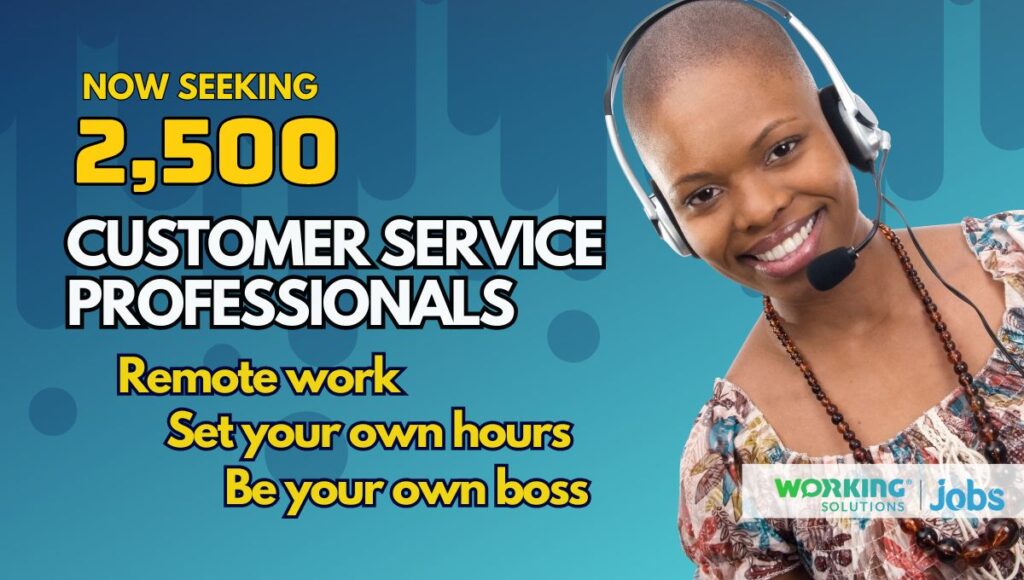 Remote Customer Service Opportunities With Working Solutions