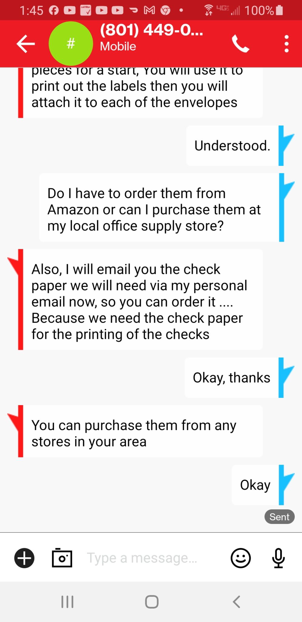 SCAM: $330,000+ in Fake Cashier's Checks