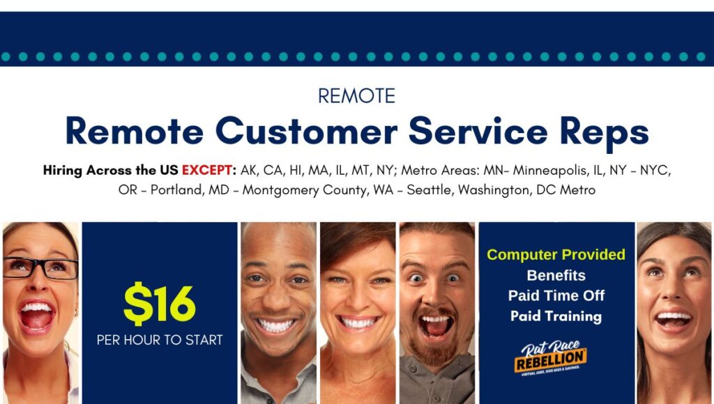 Remote Customer Service Representative - $16/Hr.